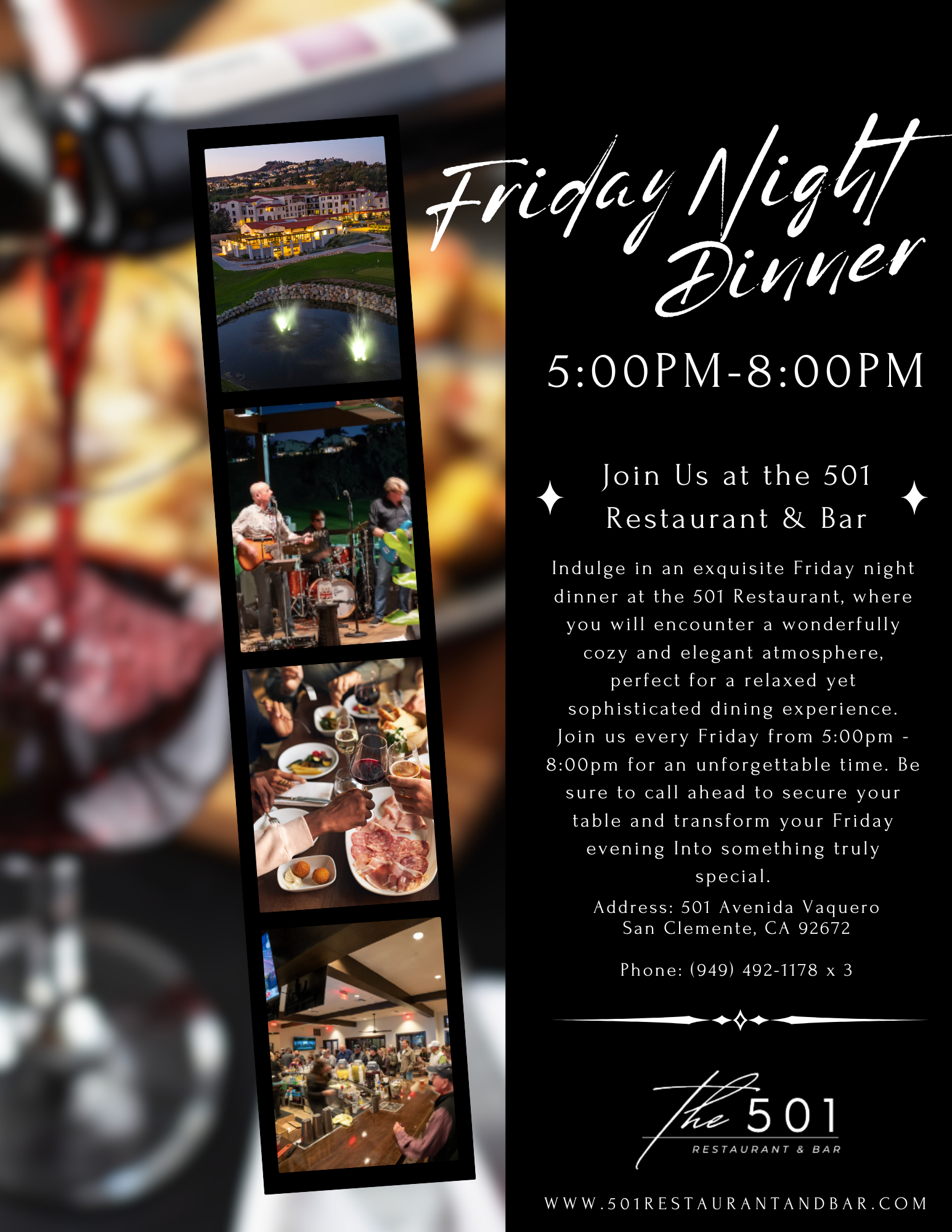 Friday Night Dinner - 501 Restaurant & Bar